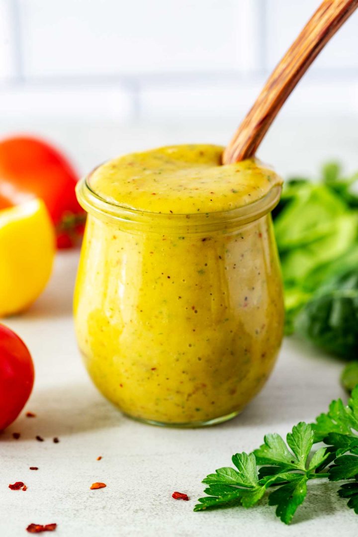 5-Minute Homemade Italian Dressing with Parmesan Cheese - Wendy Polisi