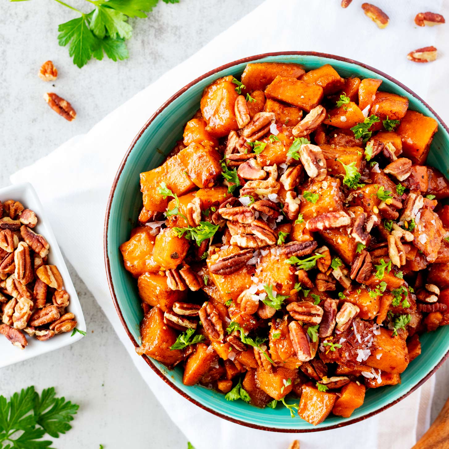 Slow Cooker Sweet Potatoes with Pecans - Wendy Polisi