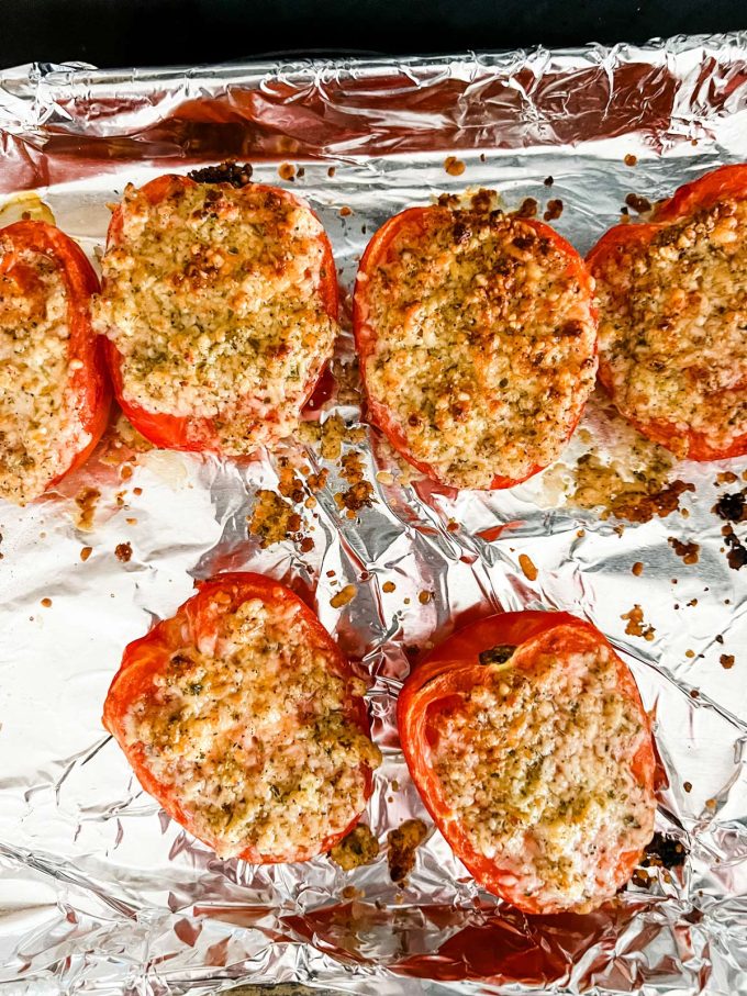 20-Minute Broiled Tomatoes with Parmesan - Wendy Polisi