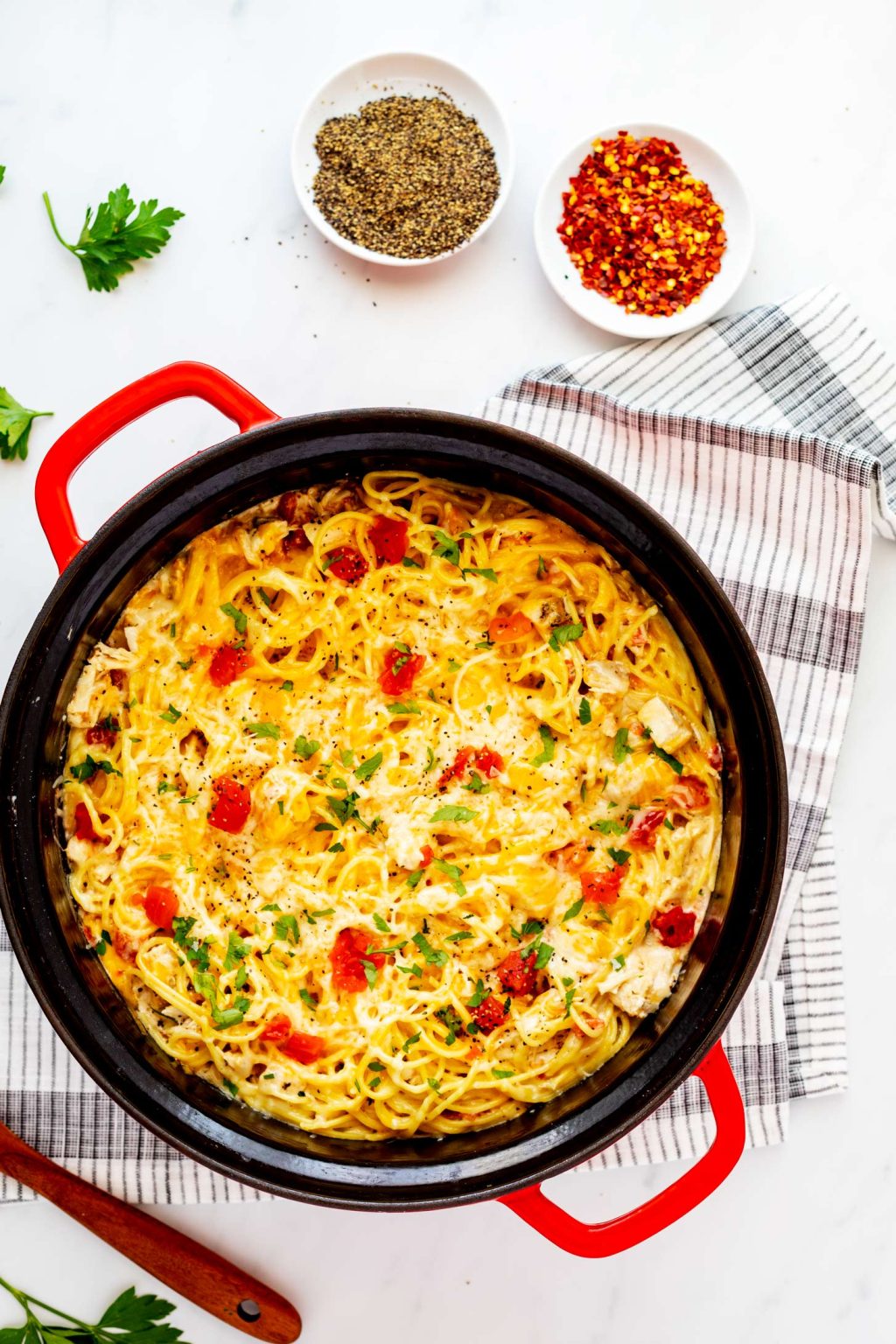 Slow Cooker Chicken Spaghetti - Wendy Polisi