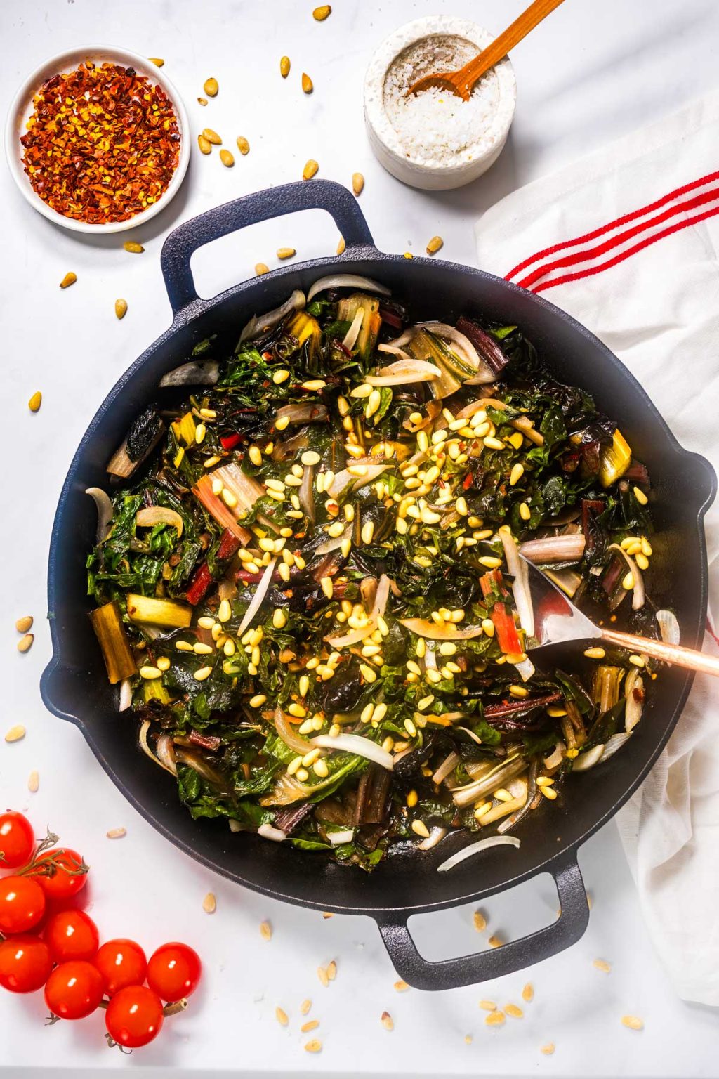 Braised Swiss Chard with Garlic - Wendy Polisi