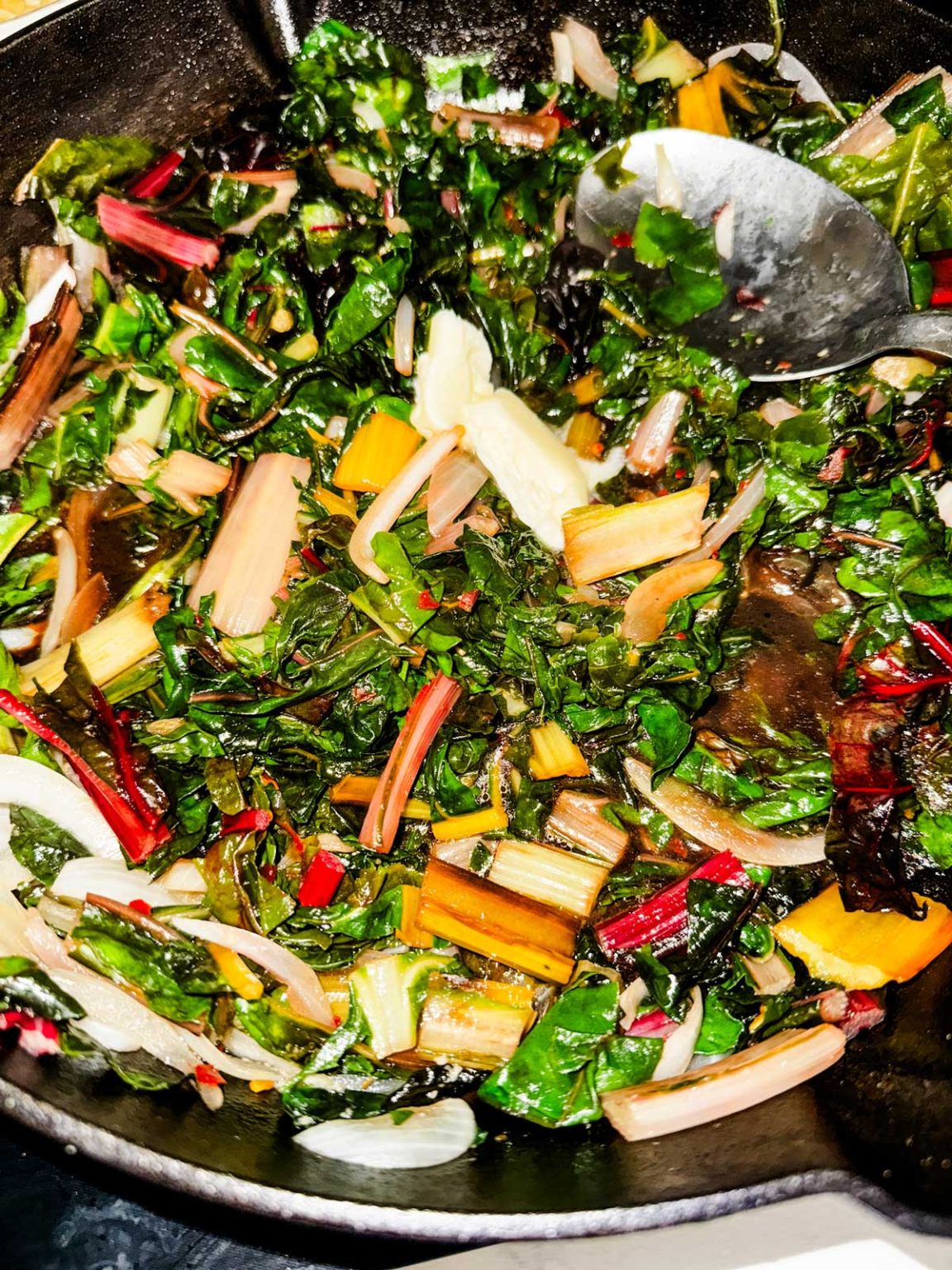 Braised Swiss Chard with Garlic - Wendy Polisi